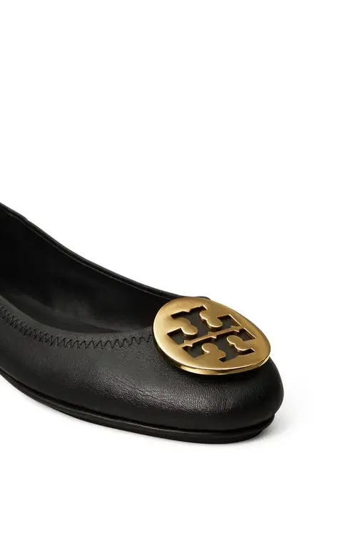 Tory Burch Minnie Travel Ballet Flat - Perfect Black/gold