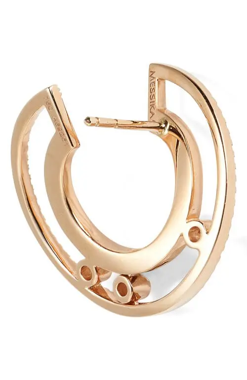 Messika Move Romane 18k Gold & Diamond Hoop Earrings - Rose Gold