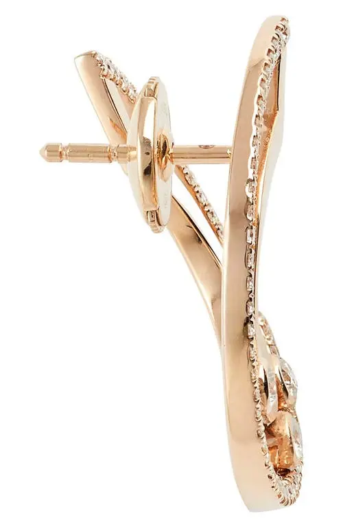 Messika Move Romane 18k Gold & Diamond Hoop Earrings - Rose Gold