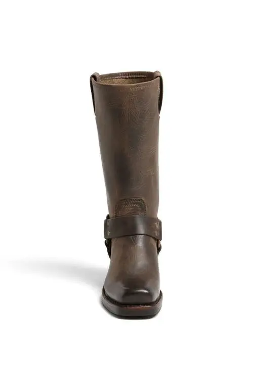 THE FRYE COMPANY Harness 12r Leather Boots - Smoke