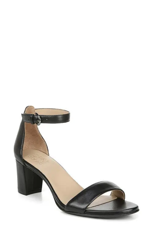 Naturalizer Vera Ankle Strap Sandal - Black Leather