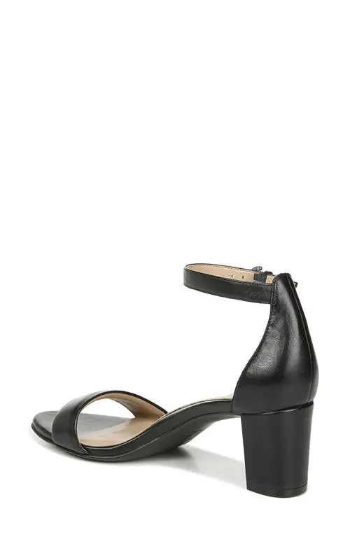 Naturalizer Vera Ankle Strap Sandal - Black Leather