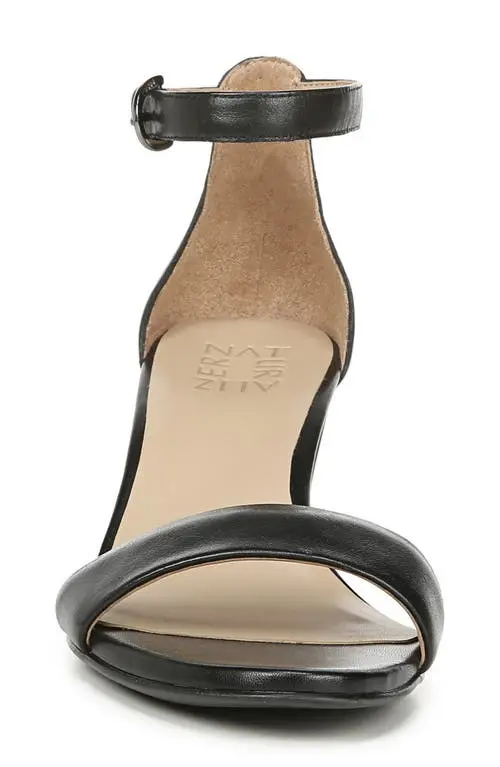 Naturalizer Vera Ankle Strap Sandal - Black Leather
