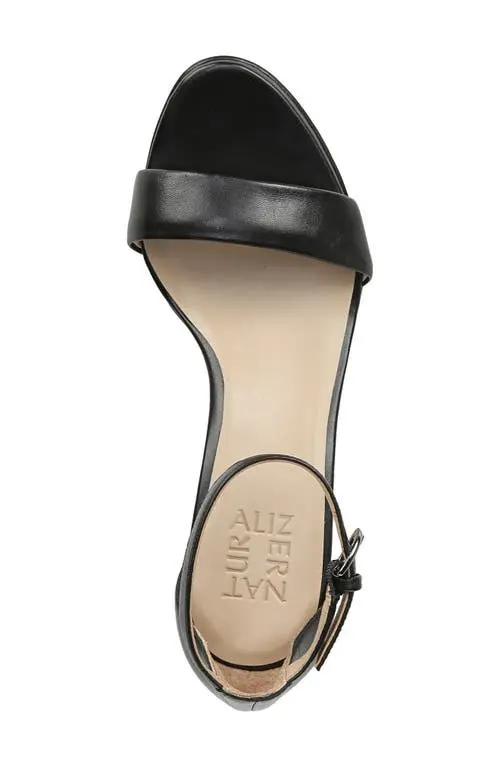 Naturalizer Vera Ankle Strap Sandal - Black Leather