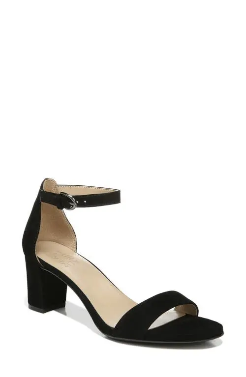 Naturalizer Vera Ankle Strap Block Heel Sandal - Black