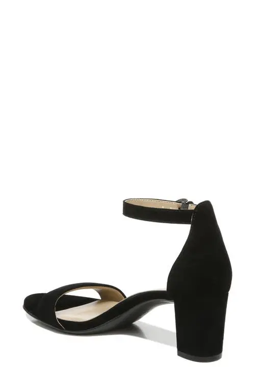 Naturalizer Vera Ankle Strap Block Heel Sandal - Black