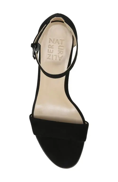 Naturalizer Vera Ankle Strap Block Heel Sandal - Black