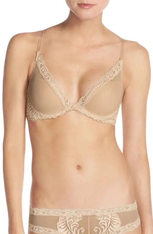 Natori Feathers Plunge T-shirt Basics Bra - Cafe