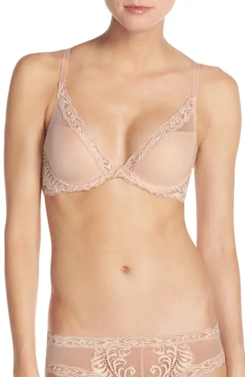 Natori Feathers Plunge T-shirt Basics Bra - Cameo Rose