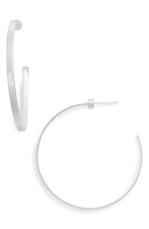 Jennifer Zeuner Jewelry Kiara Hoop Earrings - Sterling Silver