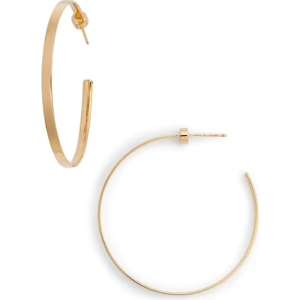 Jennifer Zeuner Jewelry Kiara Hoop Earrings - Yellow Vermeil