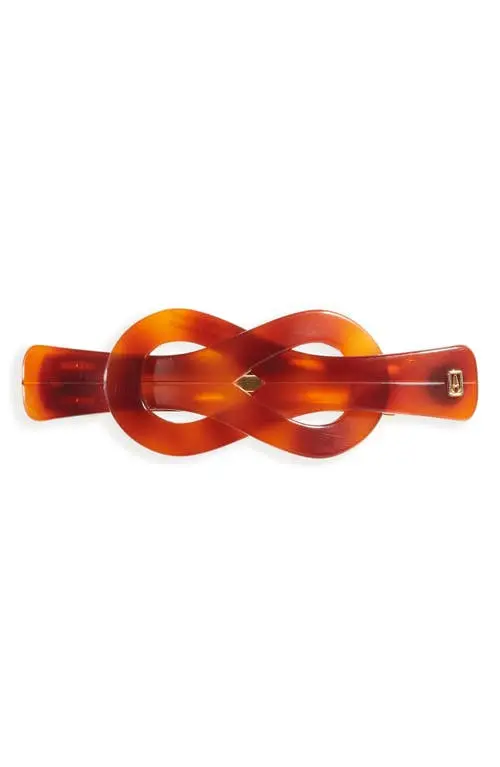Alexandre De Paris Knotty Barrette - Tortoise Brown