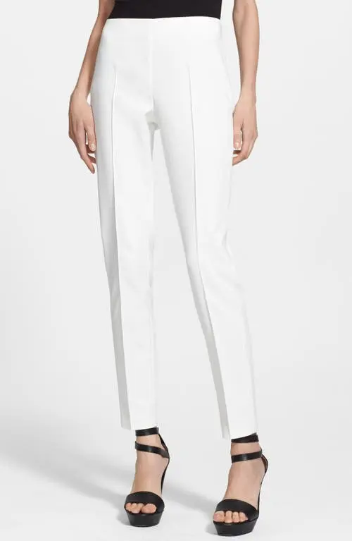 Akris Melissa Slim Techno Cotton-blend Trousers - Off White