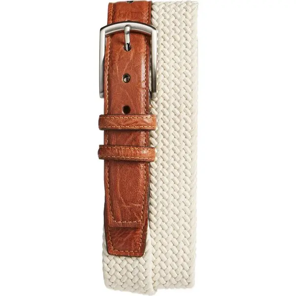 Torino Woven Cotton Belt - Cream Beige