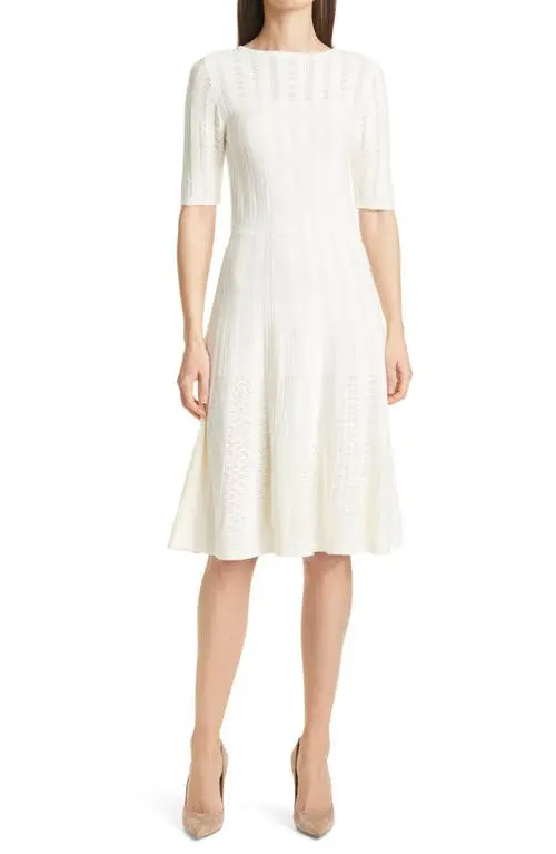 white fit and flare sweater dress Gwyneth White Sweater i Dress - XS Size - Women's Dresses main image 0