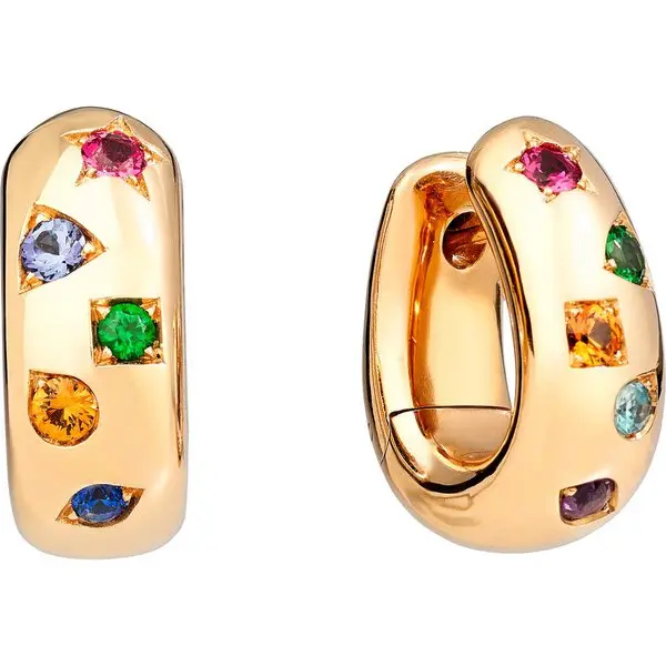 Pomellato Iconica Semiprecious Stones Huggie Earrings - Rose Gold