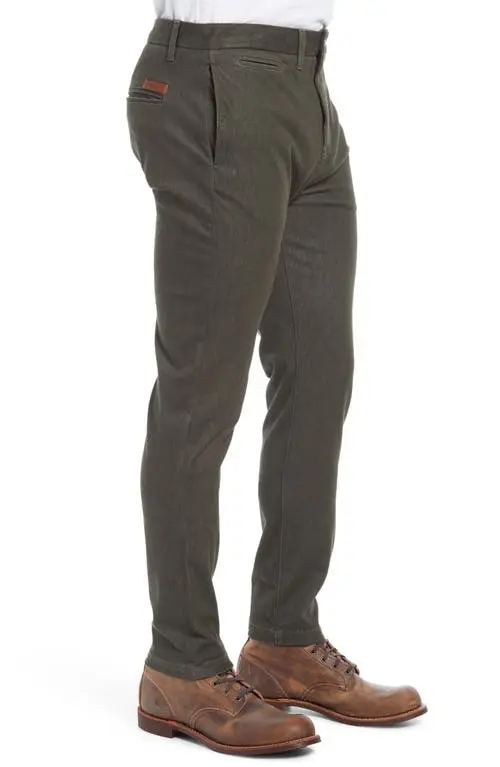 HIROSHI KATO Denit Slim Fit Chinos - Military Green