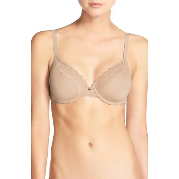 Natori Hidden Glamour Contour Underwire Bra - Cafe