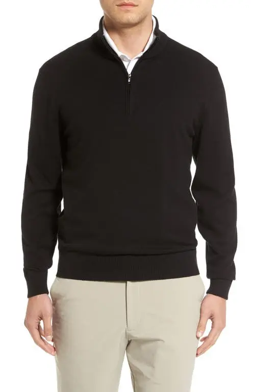 Cutter & Buck Lakemont Quarter Zip Pullover - Black