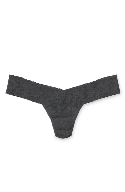 Hanky Panky Signature Lace Low Rise Thong - Granite
