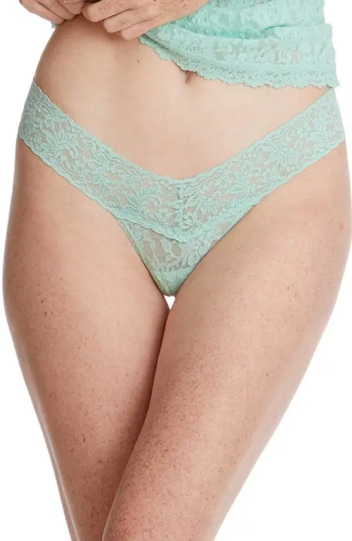 Hanky Panky Signature Lace Low Rise Thong - Mint Sprig Green