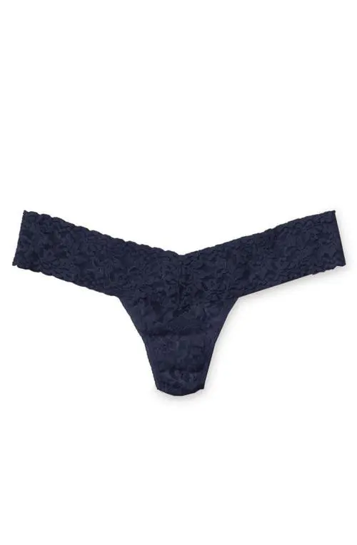 Hanky Panky Signature Lace Low Rise Thong - Navy Blue