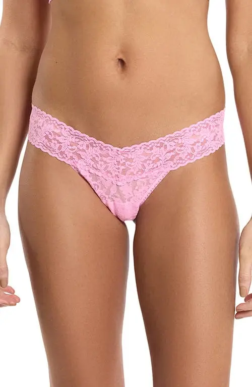Hanky Panky Signature Lace Low Rise Thong - Strawberry Lemonade