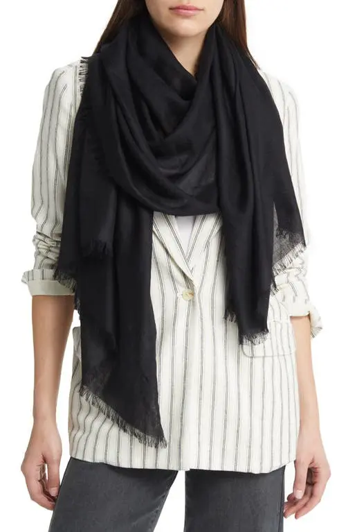 Nordstrom Cashmere & Silk Wrap - Black