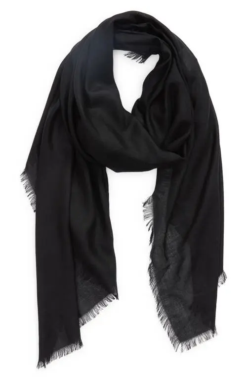 Nordstrom Cashmere & Silk Wrap - Black