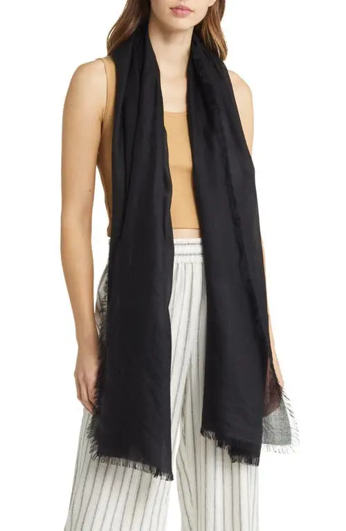 Nordstrom Cashmere & Silk Wrap - Black