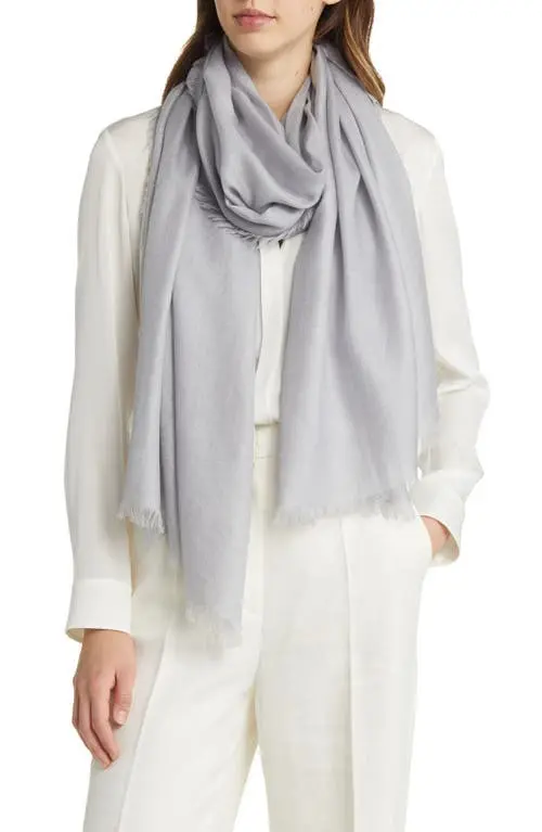 Nordstrom Cashmere & Silk Wrap - Grey Sconce
