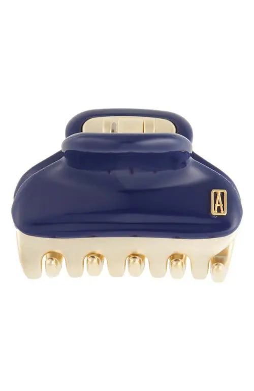 Alexandre De Paris Small Hair Clip - Navy Gold
