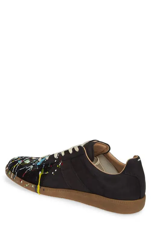 MAISON MARGIELA Replica Paint Splatter Sneakers - Black/paint