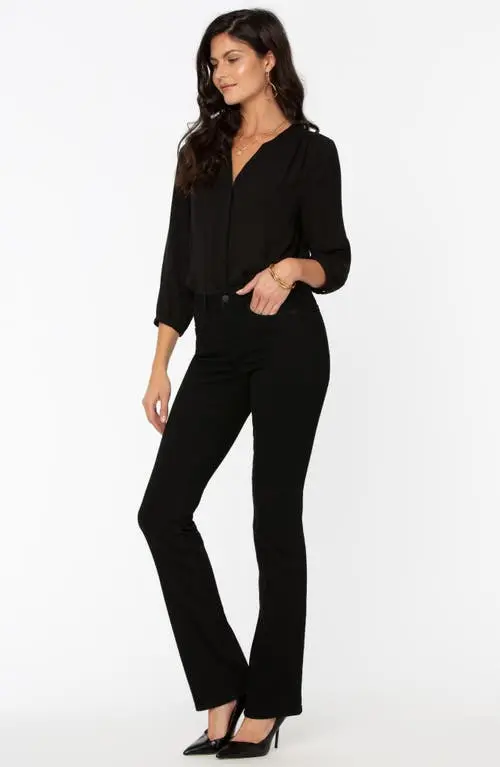 NYDJ Barbara High Rise Stretch Denim Bootcut Jeans - Black