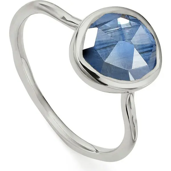 Monica Vinader Mv Siren™ Stacking Ring - Silver/kyanite