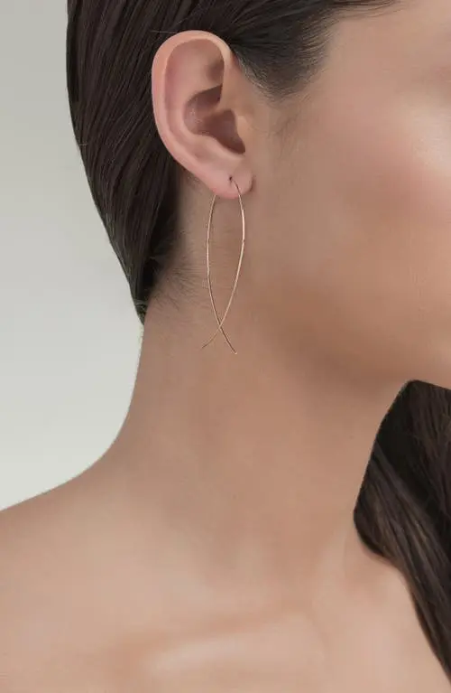 Lana Jewelry 14k Gold Upside Down Hoop Earrings - Yellow Gold