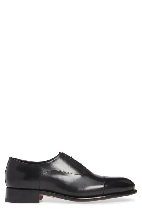 Santoni Isaac Cap-toe Oxford - Black
