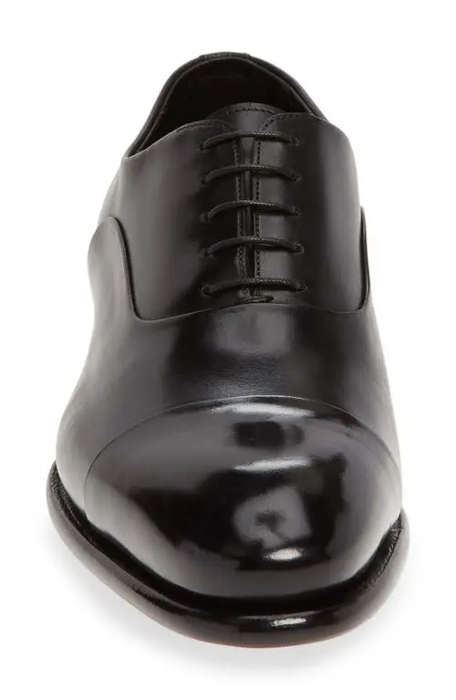 Santoni Isaac Cap-toe Oxford - Black