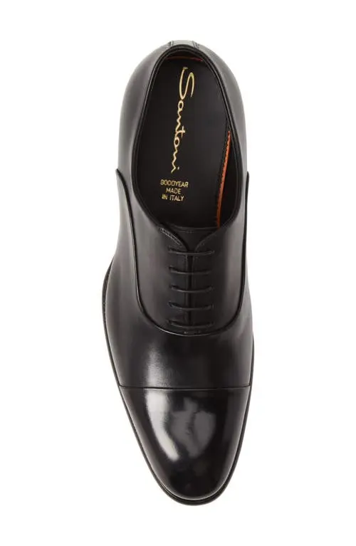 Santoni Isaac Cap-toe Oxford - Black
