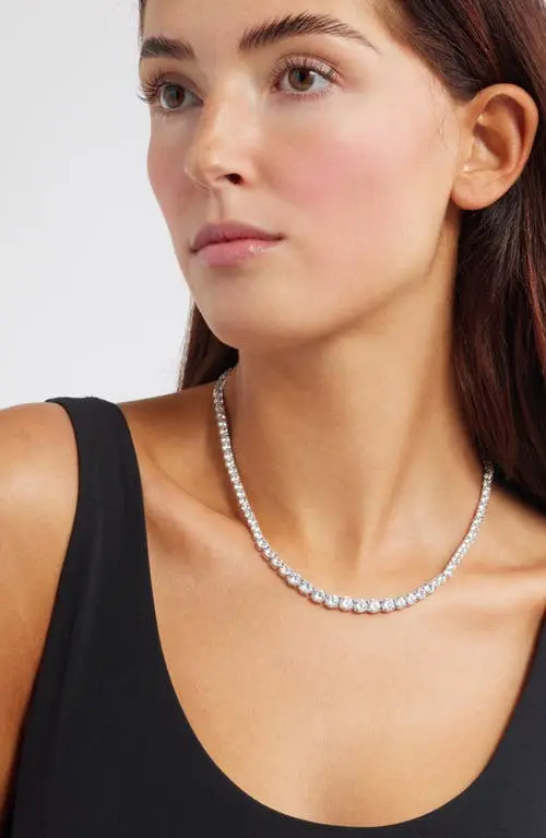 Nordstrom Graduated Cubic Zirconia Tennis Necklace