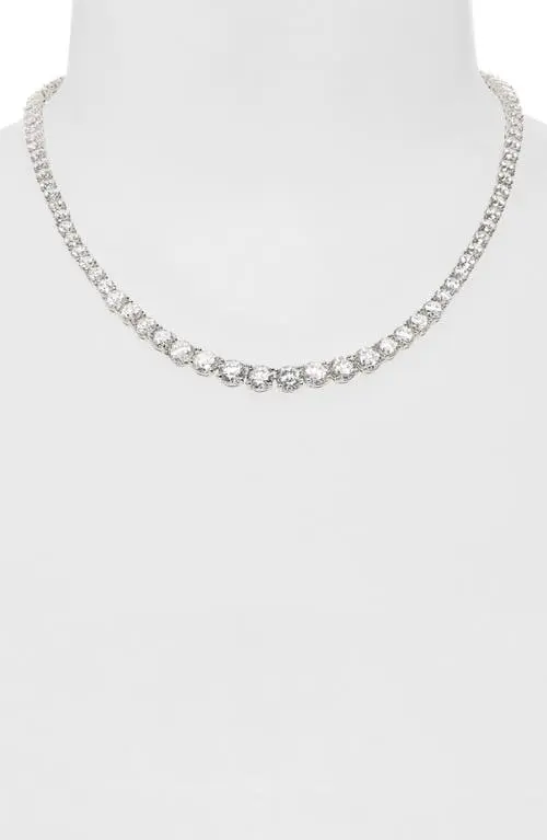 Nordstrom Graduated Cubic Zirconia Tennis Necklace