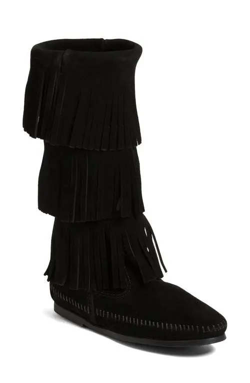Minnetonka 3-layer Fringe Boots