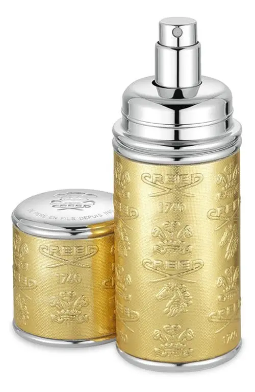 CREED Refillable Deluxe Leather Atomizer - Gold/silver Trim