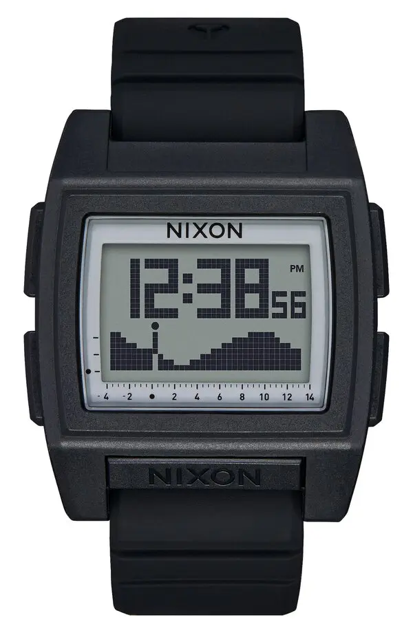 Nixon Base Tide Pro Digital Silicone Strap Watch