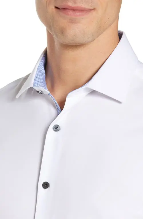 W.R.K Slim Fit Solid Performance Dress Shirt - White
