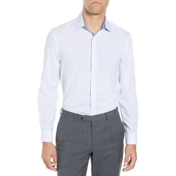 W.R.K Slim Fit Performance Stretch Dot Dress Shirt