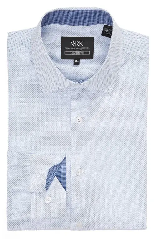 W.R.K Slim Fit Performance Stretch Dot Dress Shirt
