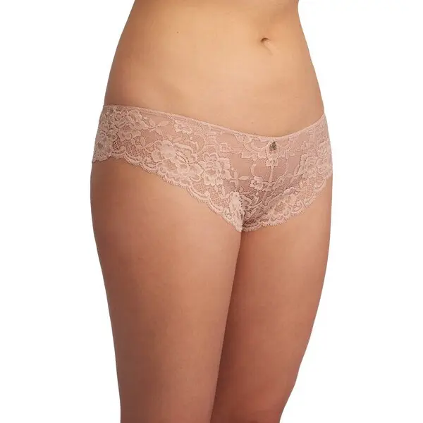MONTELLE INTIMATES Brazilian Lace Panties - Beige