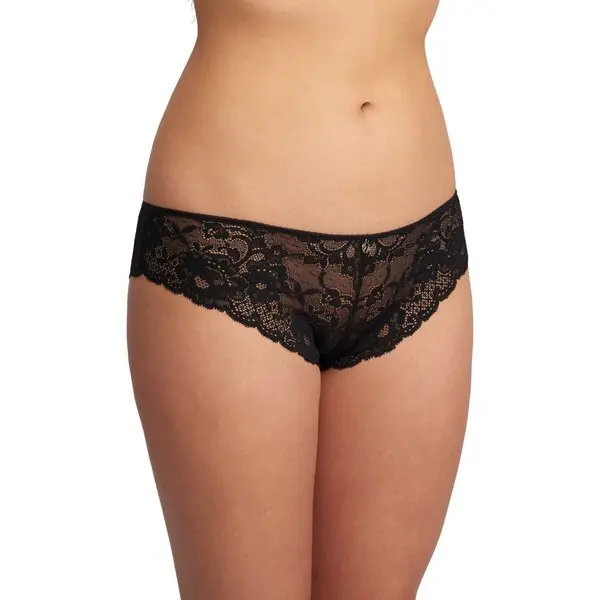 MONTELLE INTIMATES Brazilian Lace Panties - Black