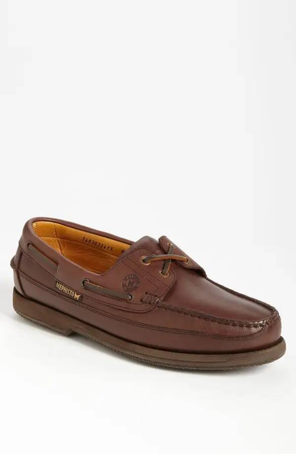 Mephisto Hurrikan Boat Shoe - Brown Leather